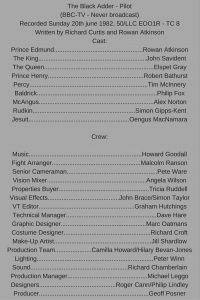 Blackadder Pilot Episode - The unaired pilot episode of Blackadder